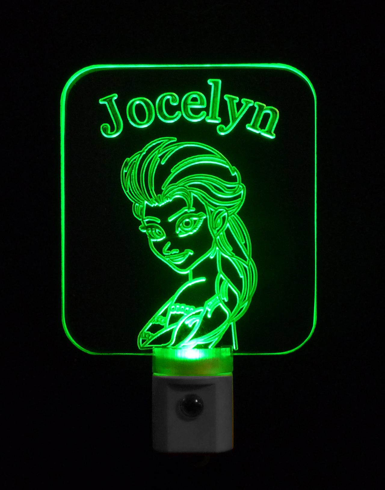 Personalized Frozen Elsa Led Night Light on Luulla