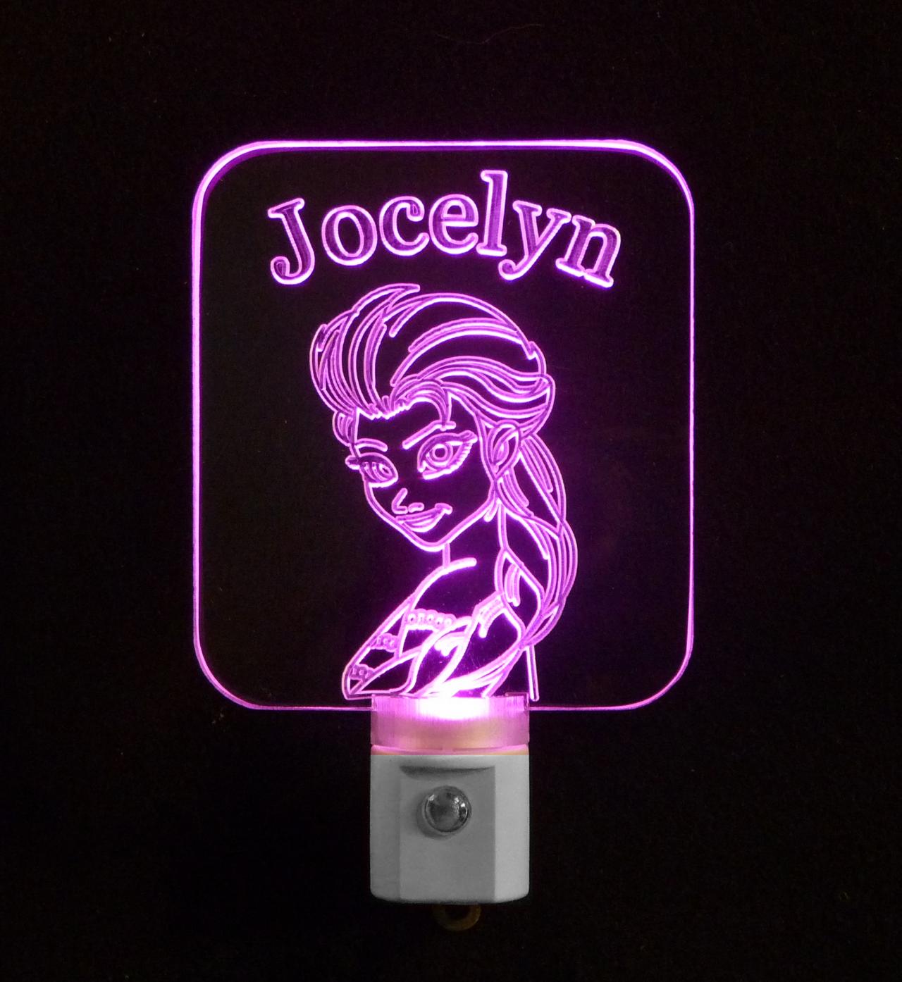 Personalized Frozen Elsa Led Night Light on Luulla