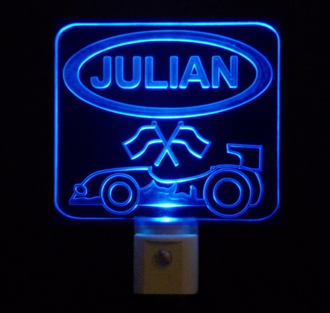 Personalized Race Car Led Night Light on Luulla