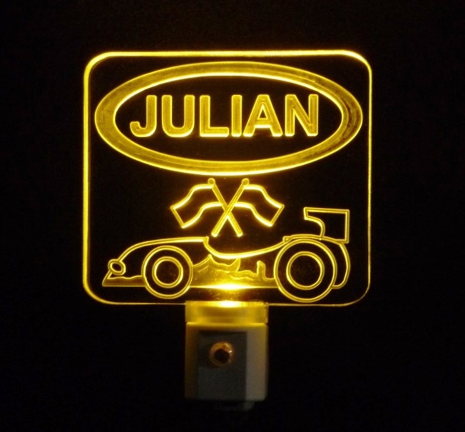 Personalized Race Car Led Night Light on Luulla